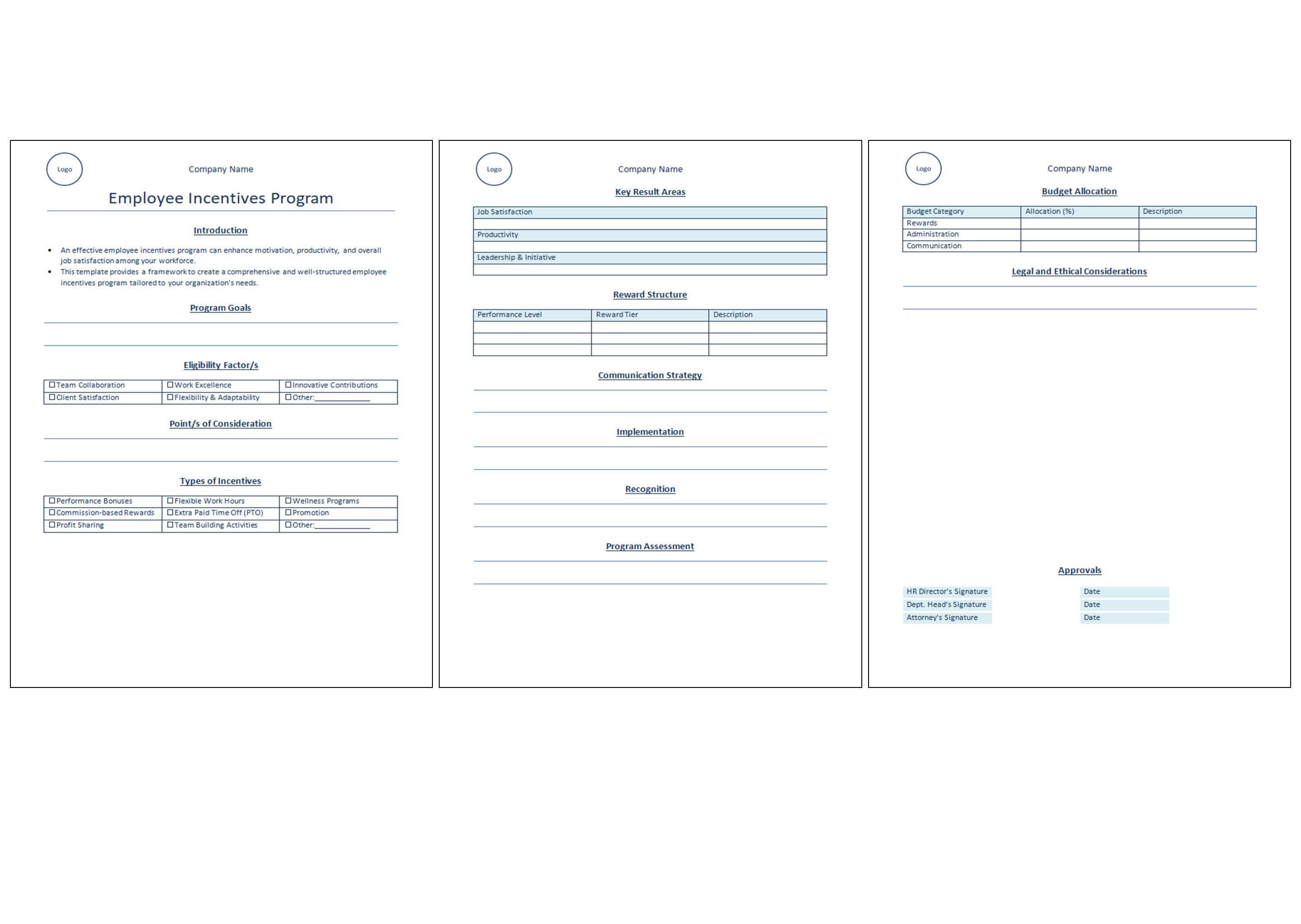 Employee Incentives Program Template | Employee Benefits | Performance ...