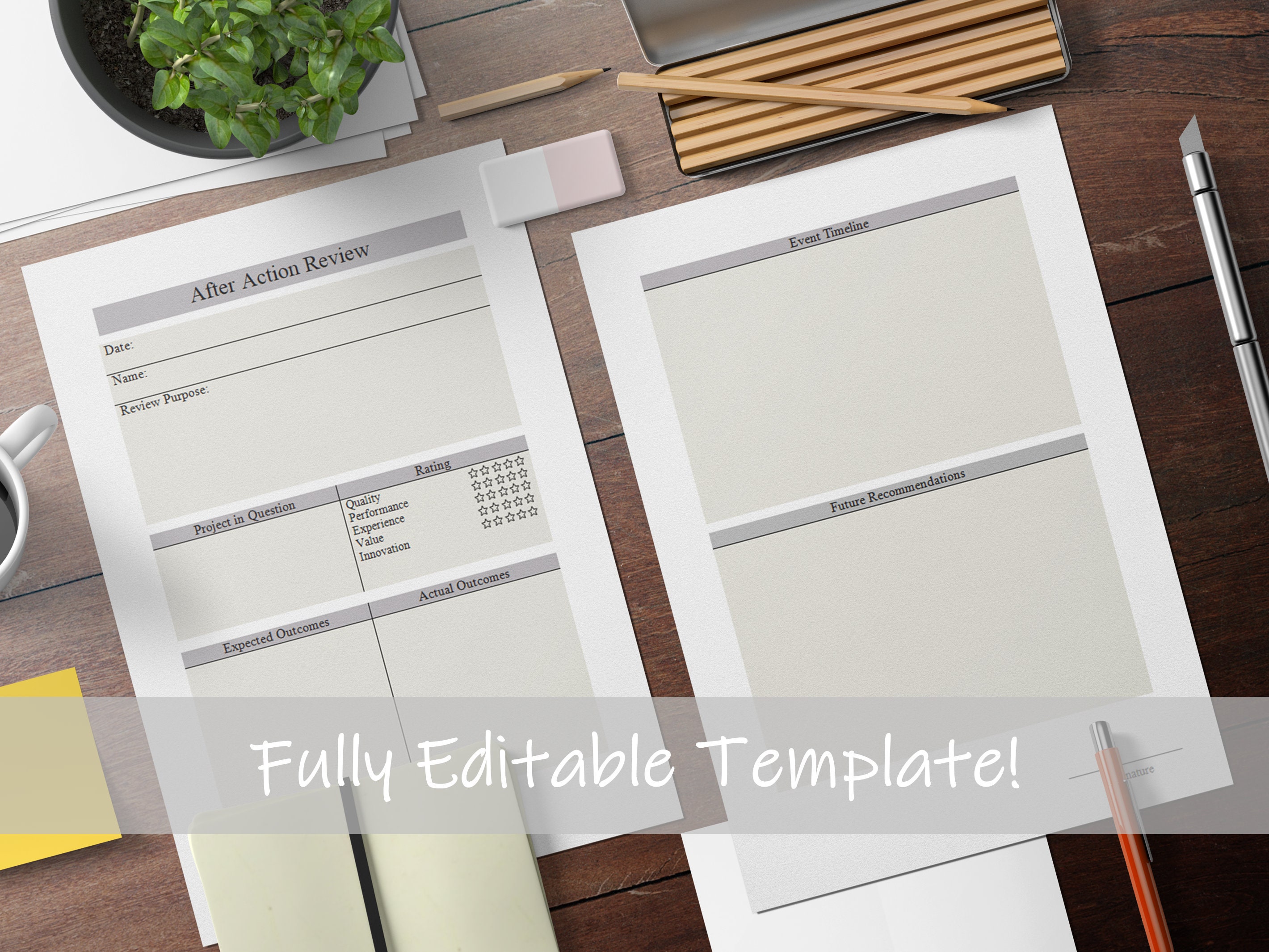 After Action Report | Post Mortem Template | Project Work Plan ...