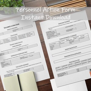 Personnel Action Form | PAF | Administrative Templates | Instant ...