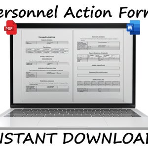 Personnel Action Form | PAF | Administrative Templates | Instant ...