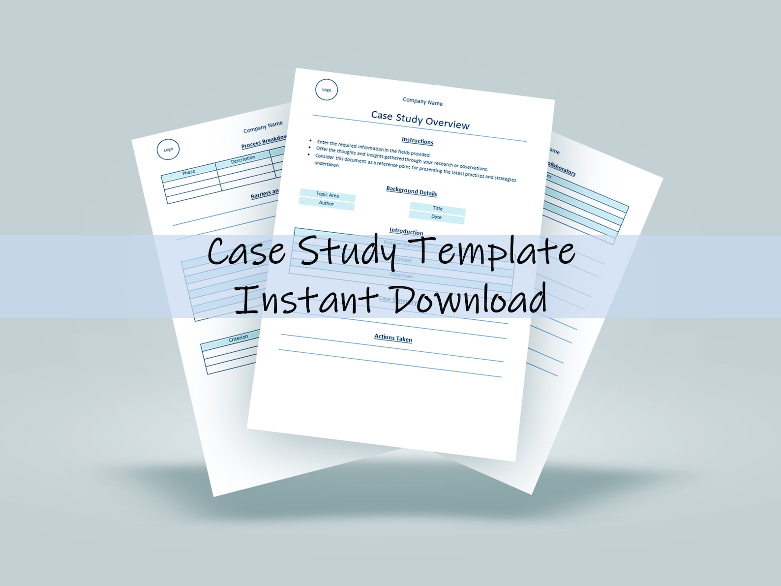 Case Study Template | Process Documentation Template | Business Review ...