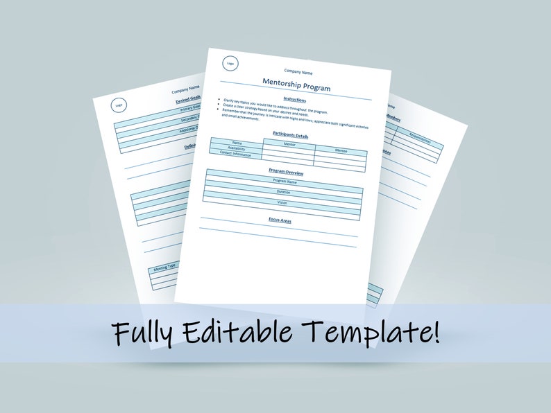 Mentorship Program Template | Employee Growth Plan | Mentoring Program ...