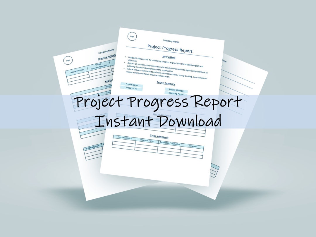 Project Progress Report Progress Report Template Progress Monitoring ...