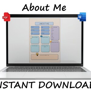 About Me Meet Me Template Life Story Journal Instant Download Get to ...