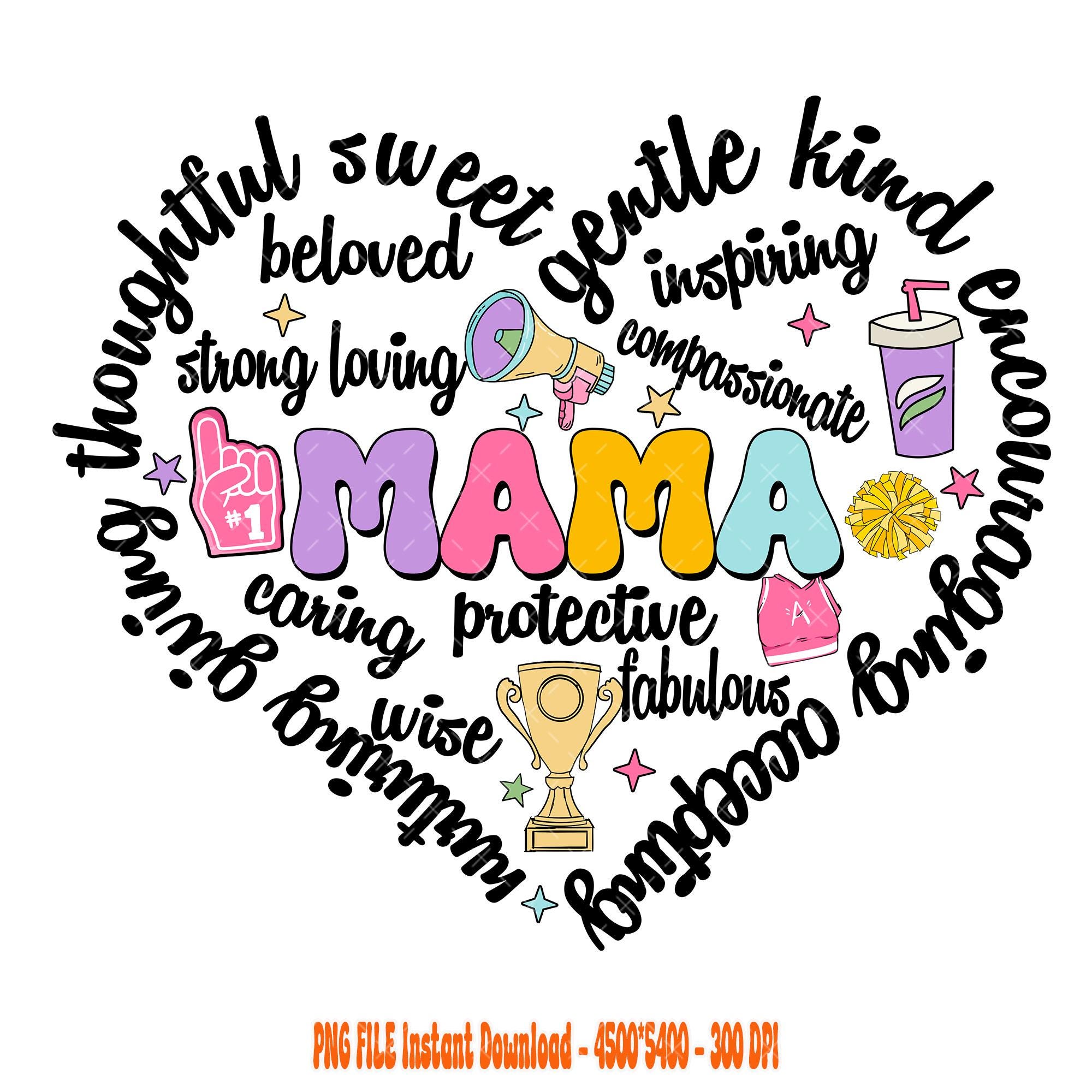 Mama Heart Png, Mom Png, Mothers Day Png, Motivational Mom Quotes Png ...