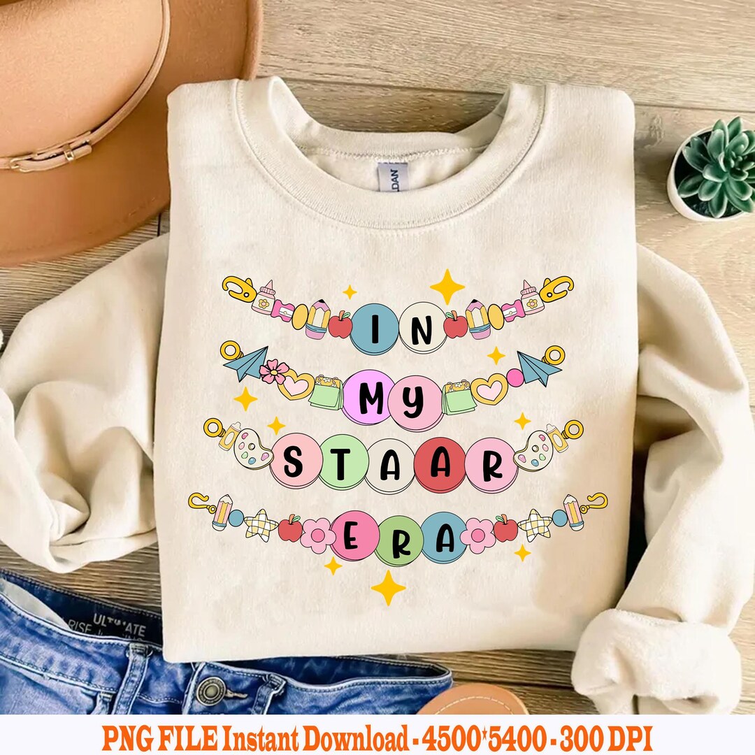 Little Girl in My Staar Era Bracelet PNG, Test Day Png, Testing Png ...