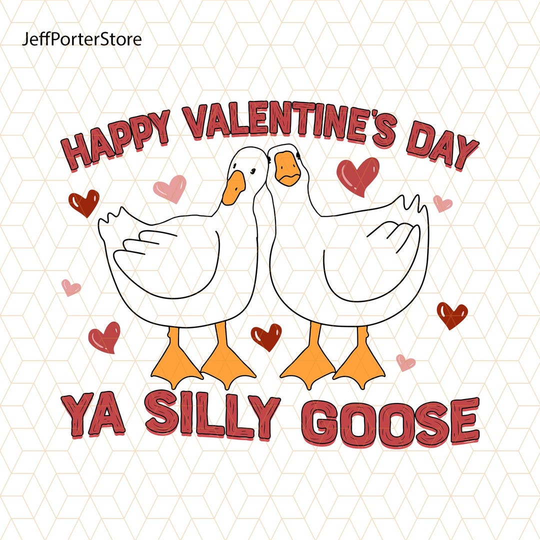 Happy Valentine Day Goose Png, Happy Valentine's Day Png, Funny Goose ...
