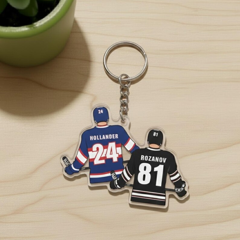 Heated Rivalry & Hollanov Inspired Acrylic Keychains, Team Rozano ...