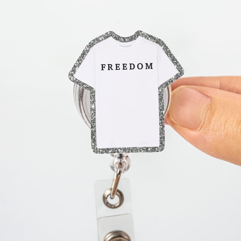 Charlie Kirk Freedom Badge Reel, Justice for Charlie Quote ID Holder ...