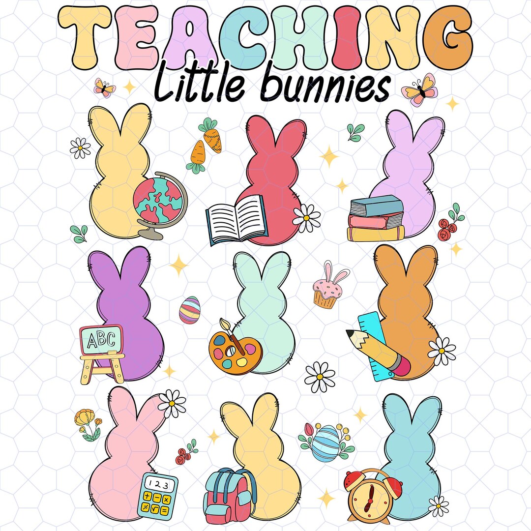 Easter Teaching Little Bunnies Png, Teaching My Favorite Peeps PNG ...