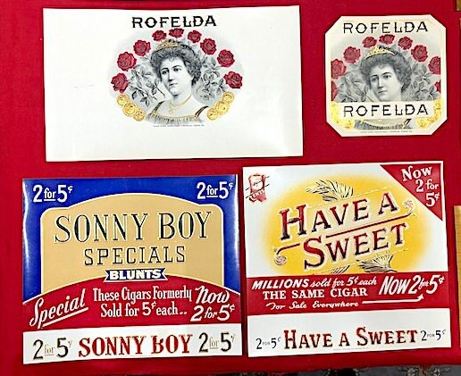Art Deco Cigar Box Labels Authentic 1920's Era Judge Ross Rofelda La ...