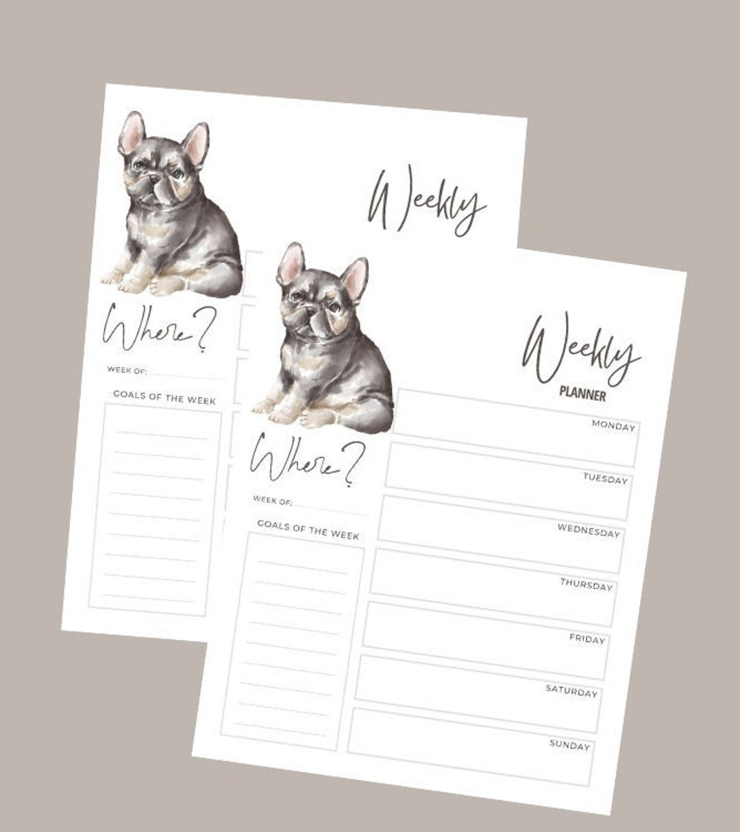 Weekly Planner Printable, to Do List, Minimal Weekly Schedule, Weekly ...