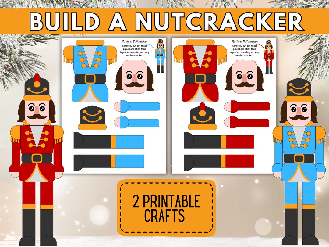 Build A Nutcracker Printable Craft, Kids Christmas Activity, Christmas ...