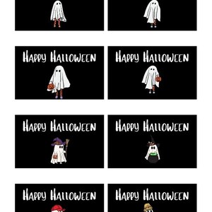 Printable Halloween Tags, Ghost Gift Tags, Treat Bag Tag, Ghost ...