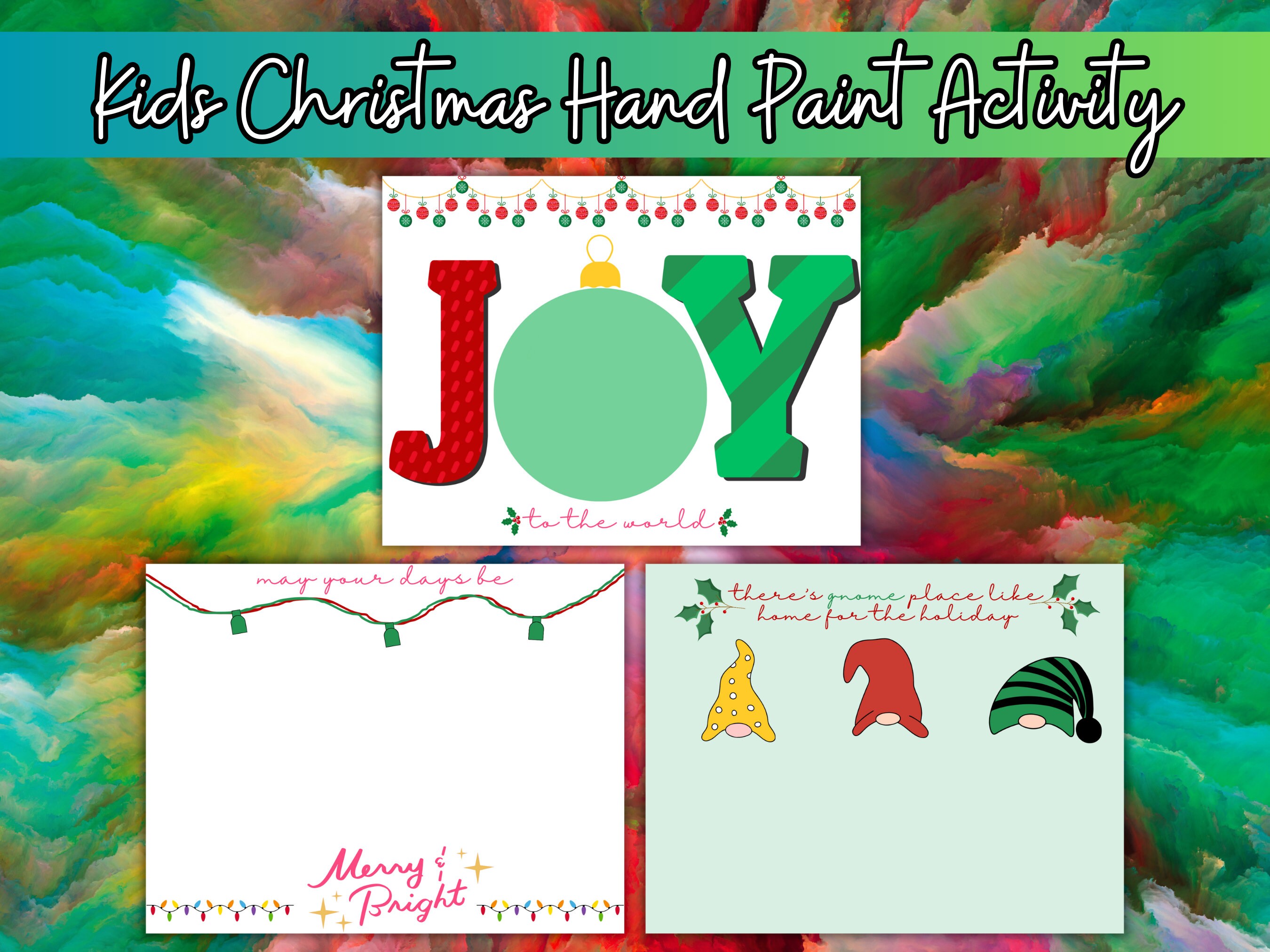 Kids Christmas Handprint Activity, Christmas Handprint Art, Holiday ...