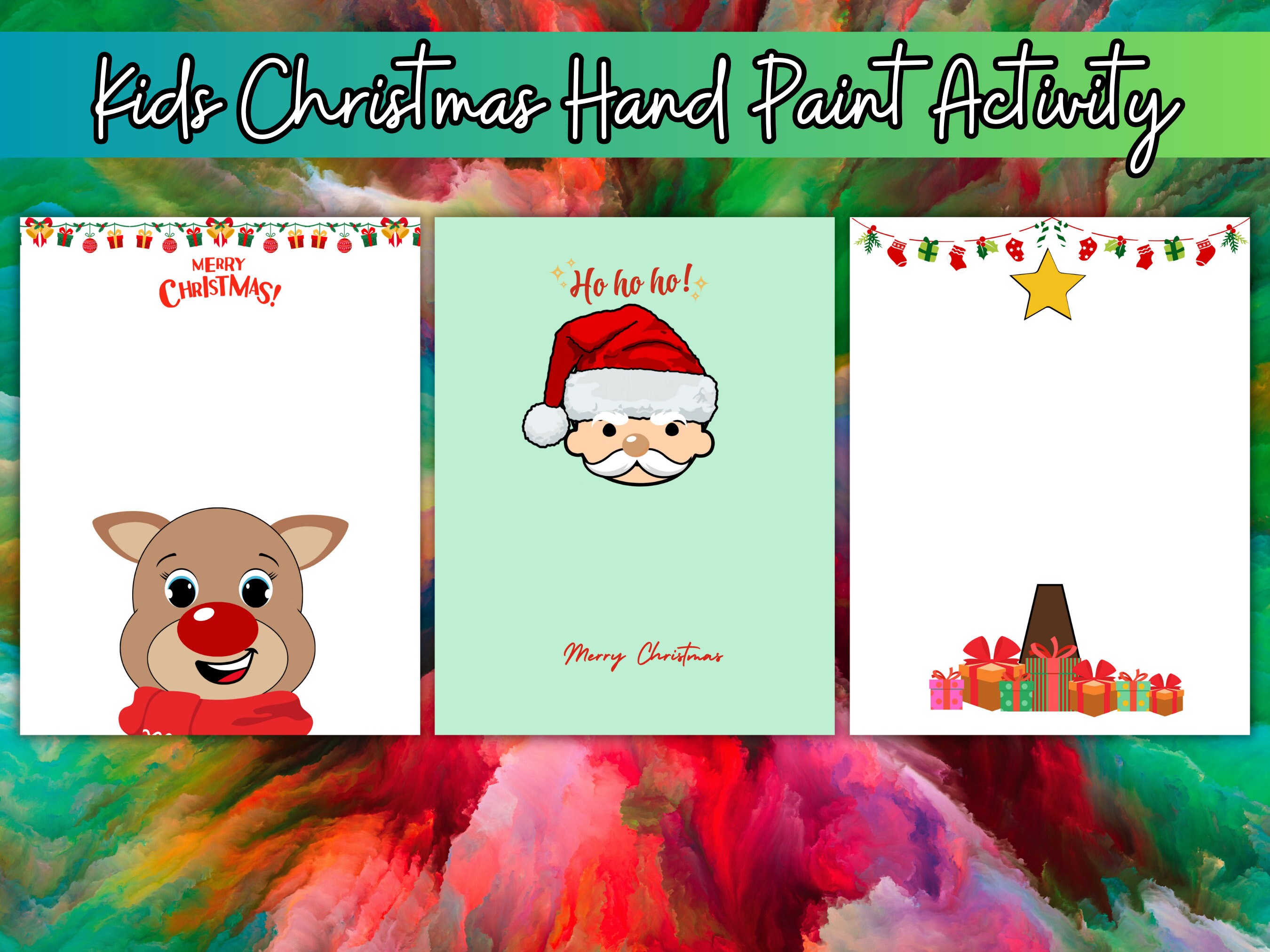 Kids Christmas Handprint Activity, Christmas Handprint Art, Holiday ...