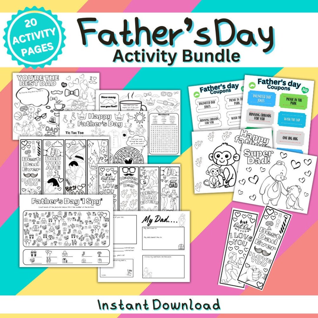 Father's Day Activity Bundle, All About Dad Activity Bundle ...