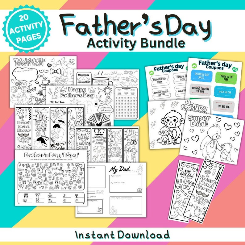 Father's Day Activity Bundle, All About Dad Activity Bundle ...