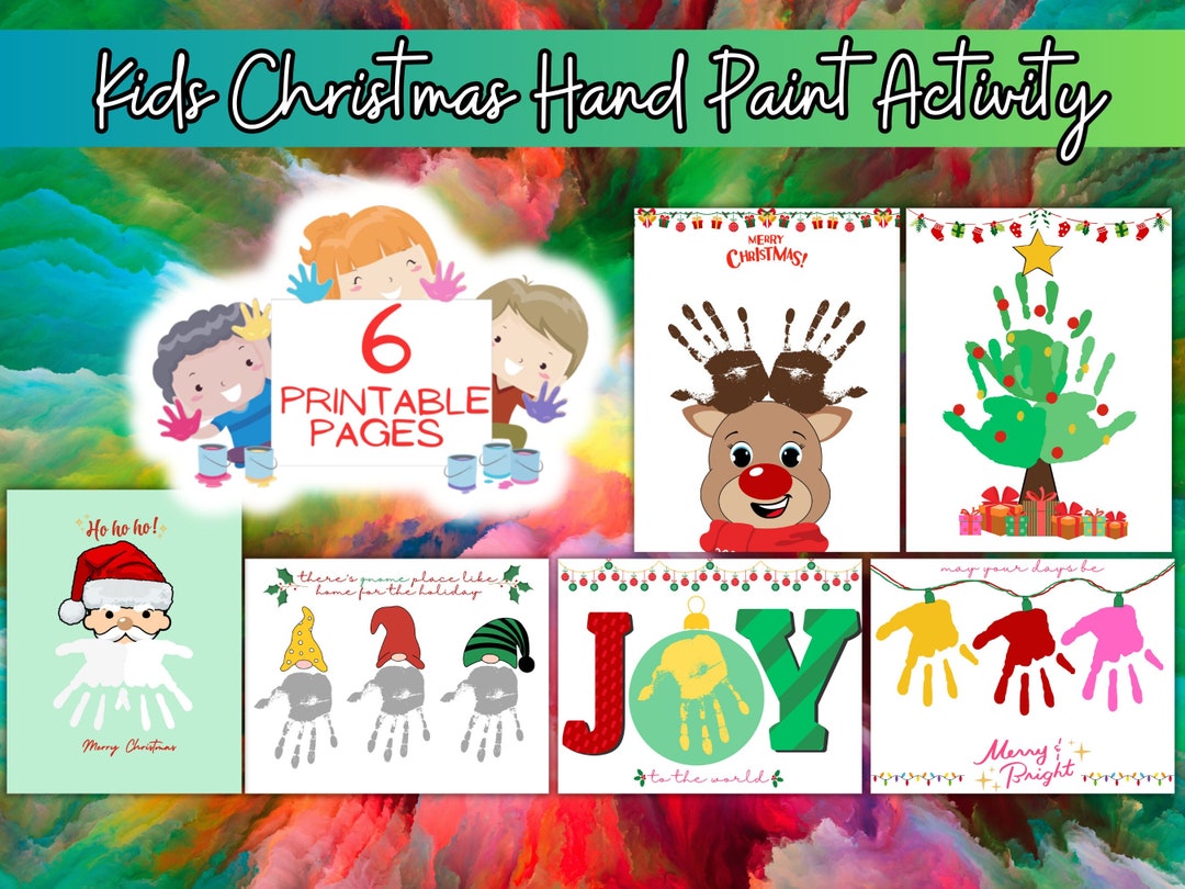 Kids Christmas Handprint Activity, Christmas Handprint Art, Holiday ...