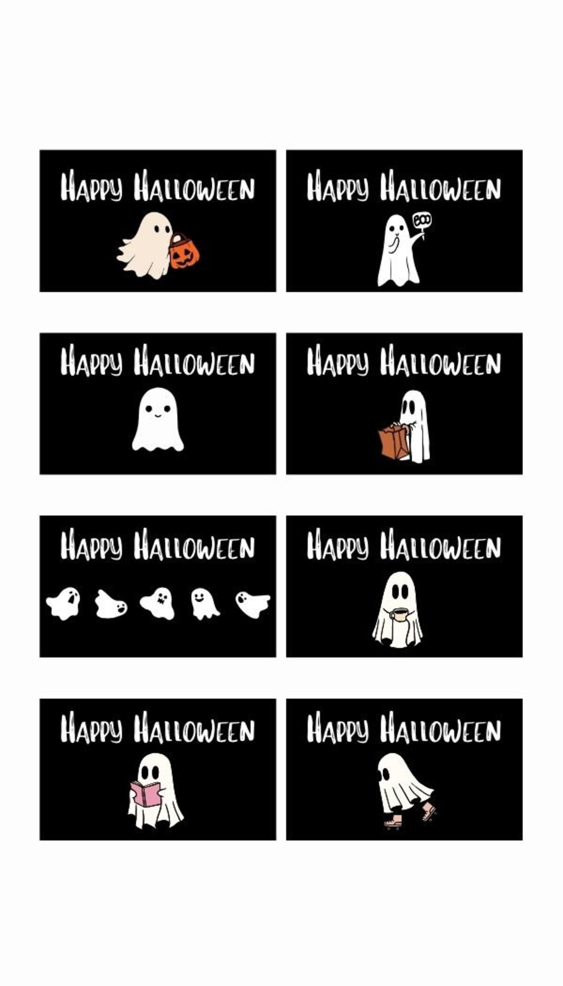 Printable Halloween Tags, Ghost Gift Tags, Treat Bag Tag, Ghost ...