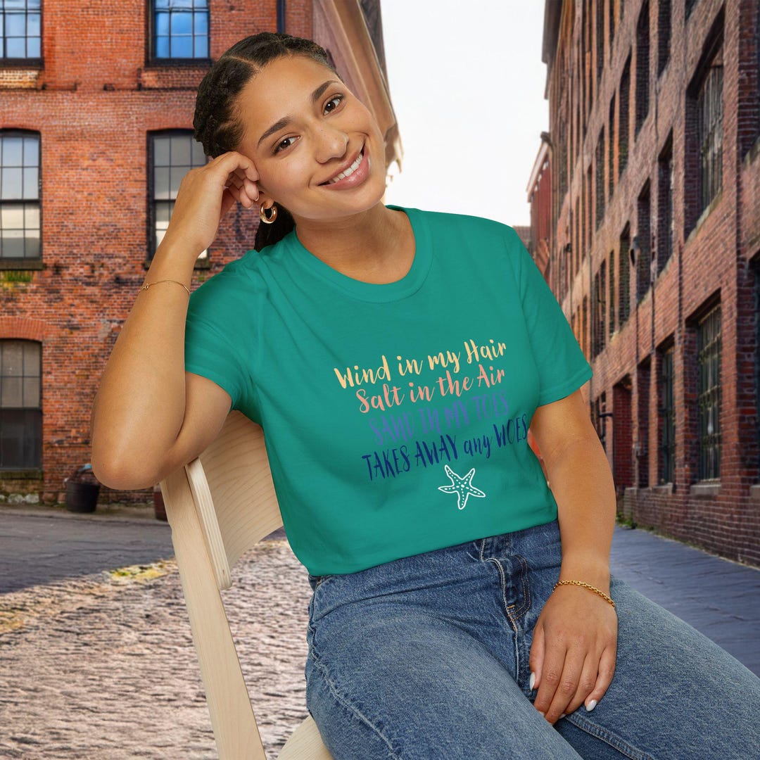 Beach Shirt | Vacation Tee | Sand, Salt, Wind | Beach Colors | Coastal ...