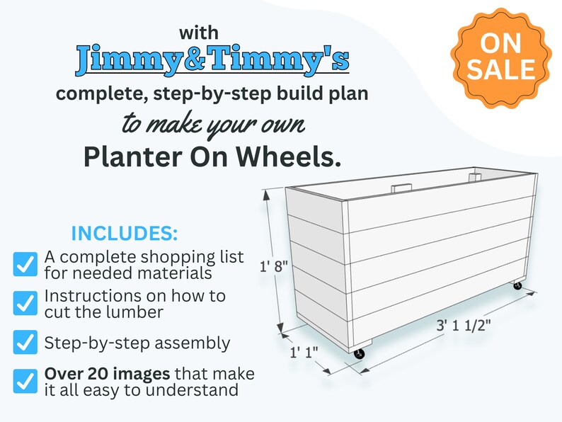 Planter on Wheels DIY Build Plan, A Raised Flower Bed to Make Yourself ...