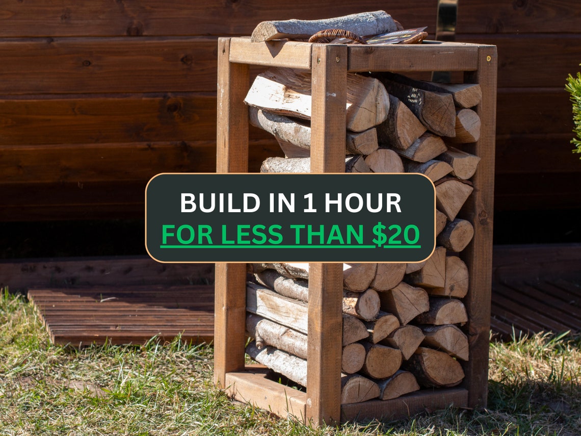 DIY Firewood Holder, an Easy Build Plan for Your Firewood Rack - Etsy