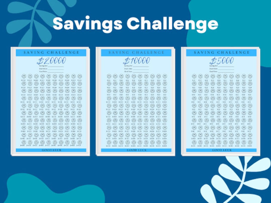 5K Savings Challenge, Money Saving Challenge, Save 5000 in a Year, 5K ...