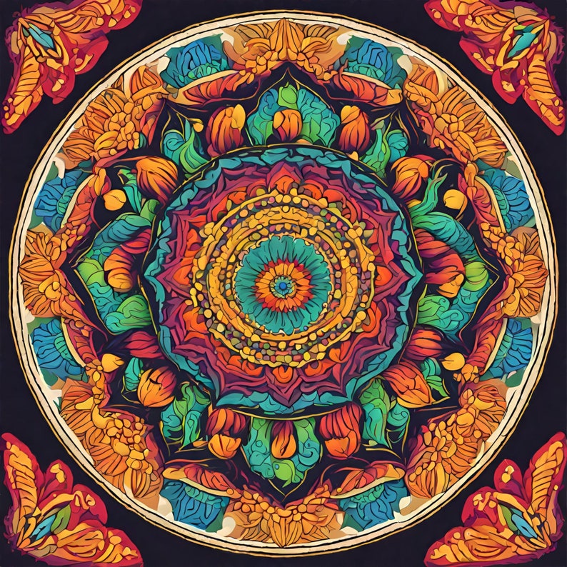 Colorful Mandala SVG Create Stunning Art Designs and Wall - Etsy