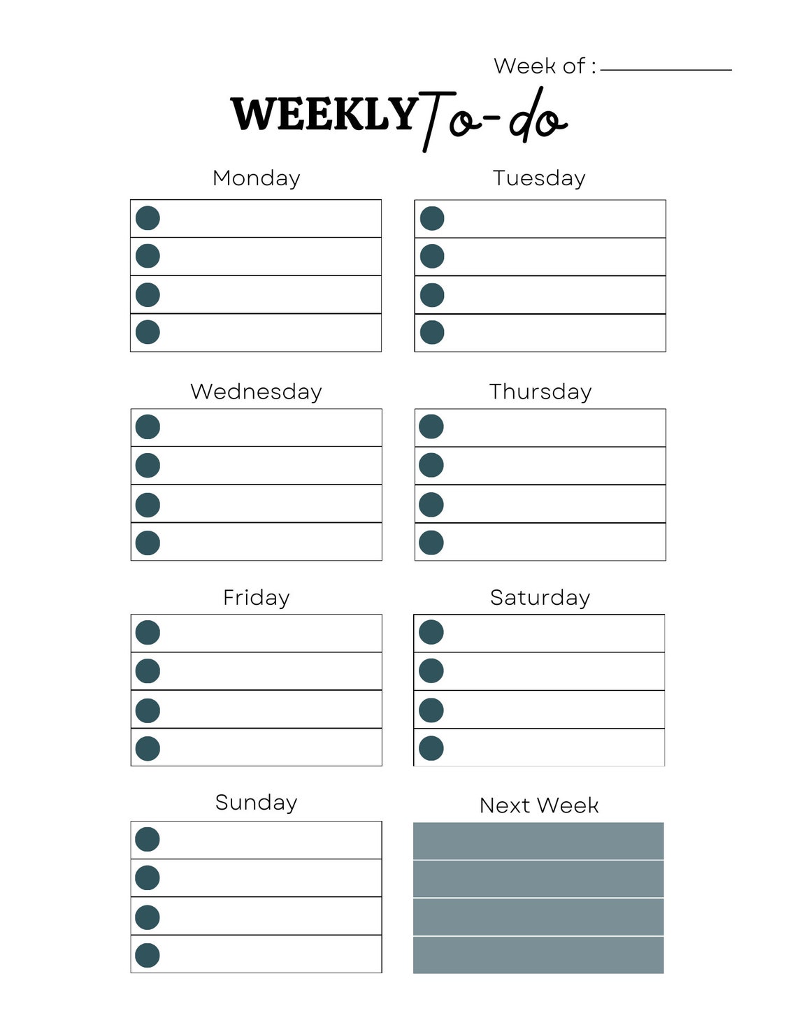 Daily ADHD Planner Printable PDF - Etsy