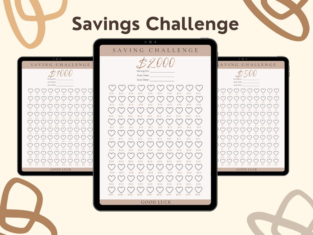 2K Savings Challenge, Money Saving Challenge, Save 2000 in a Year, 2K ...