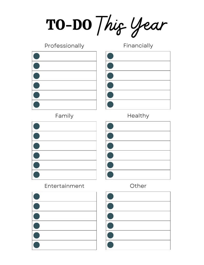 Daily ADHD Planner Printable PDF - Etsy