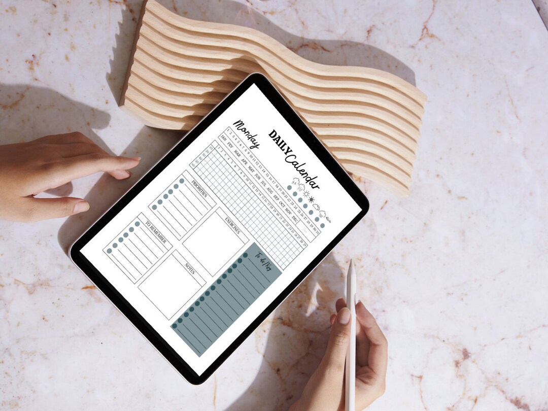 Daily Planner Template Editable in CANVA ADHD Daily - Etsy