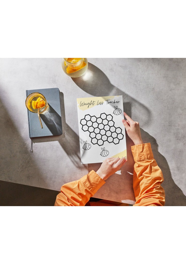 Bumble Bee Weight Loss Colouring Page, Honeycomb Weight Loss Tracker ...