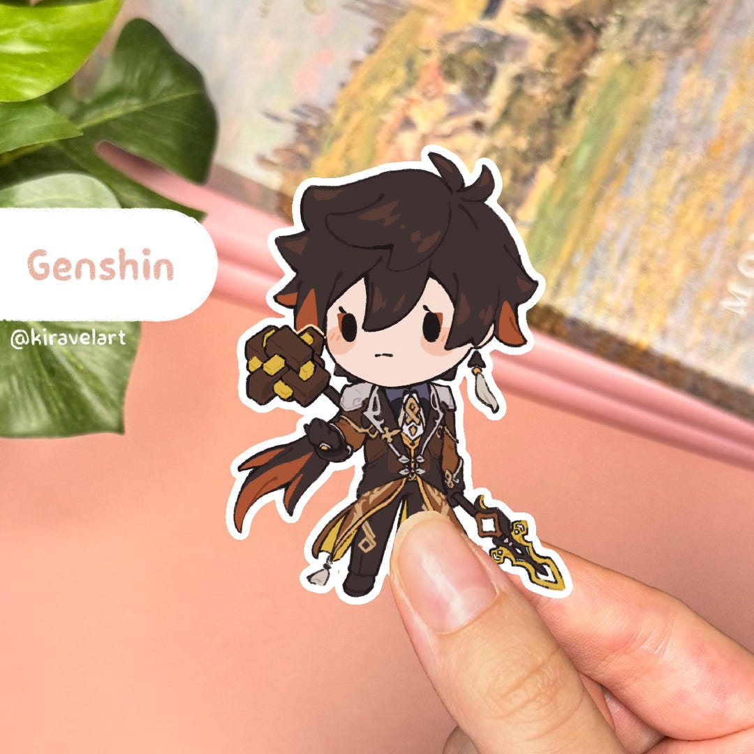 Cute Genshin Sticker | Zhongli Sticker Genshin Impact Sticker Cute ...