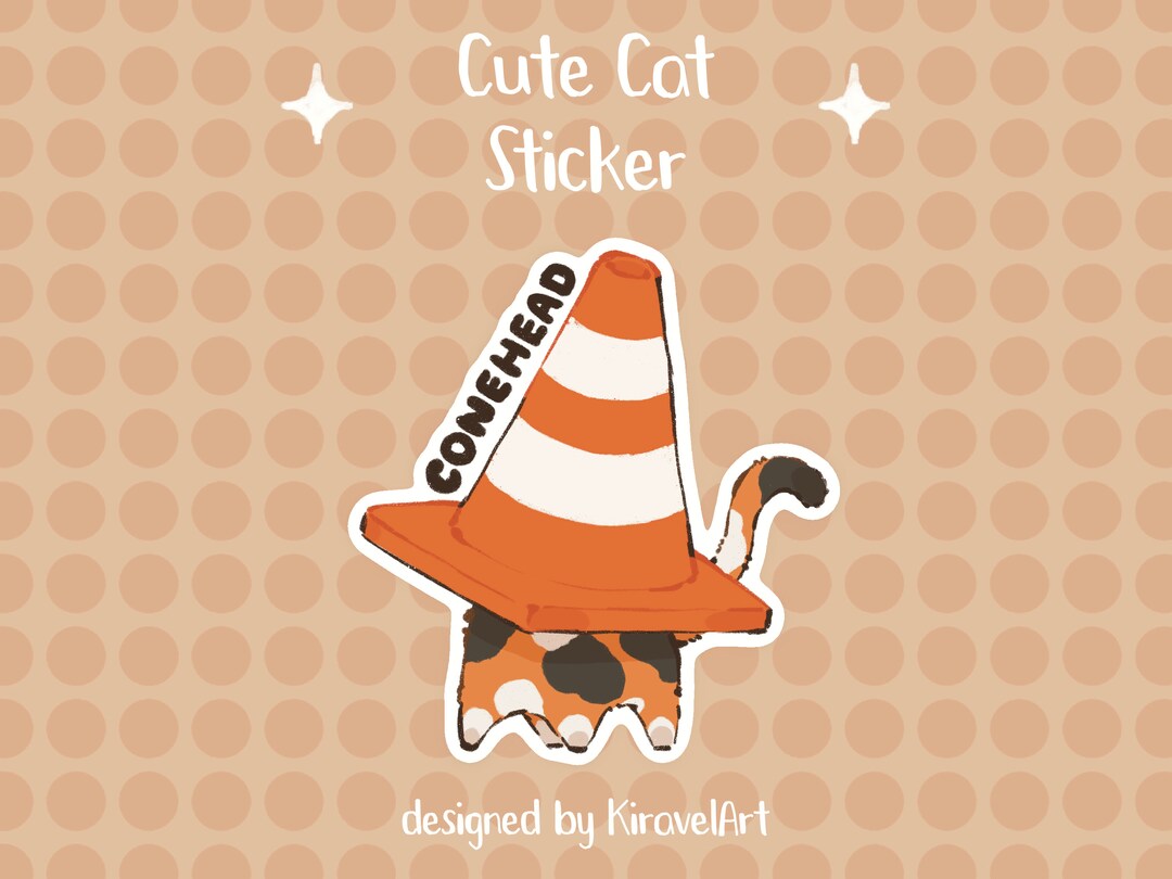 Cute Cat Sticker Cat Meme Sticker Kawaii Sticker Cute Sticker Vinyl ...