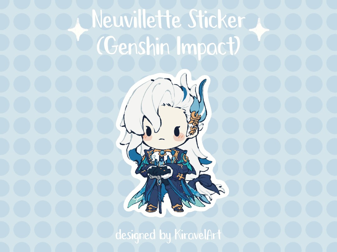 Cute Genshin Sticker Neuvillette Sticker Genshin Impact Sticker Cute ...