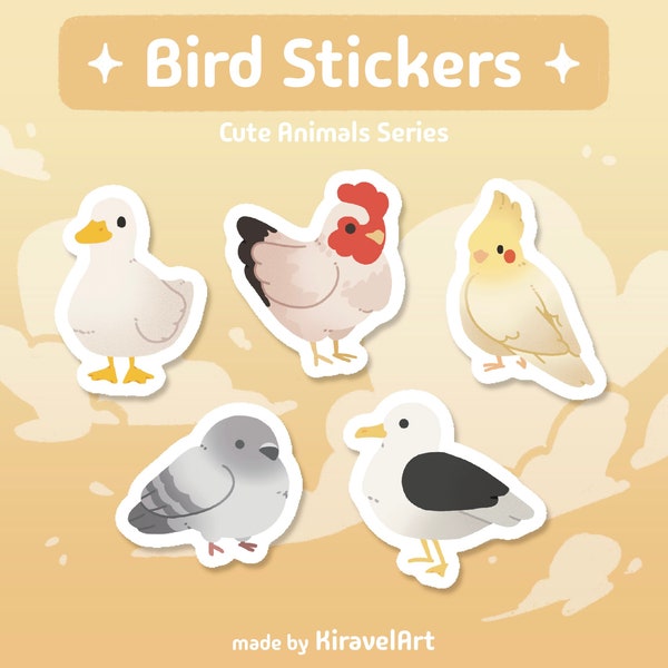 Cute Kawaii Bird Stickers - Etsy