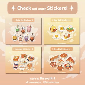 Coffee Cup Cat Sticker Set Cute Cat Sticker Waterproof Durable Stickers ...