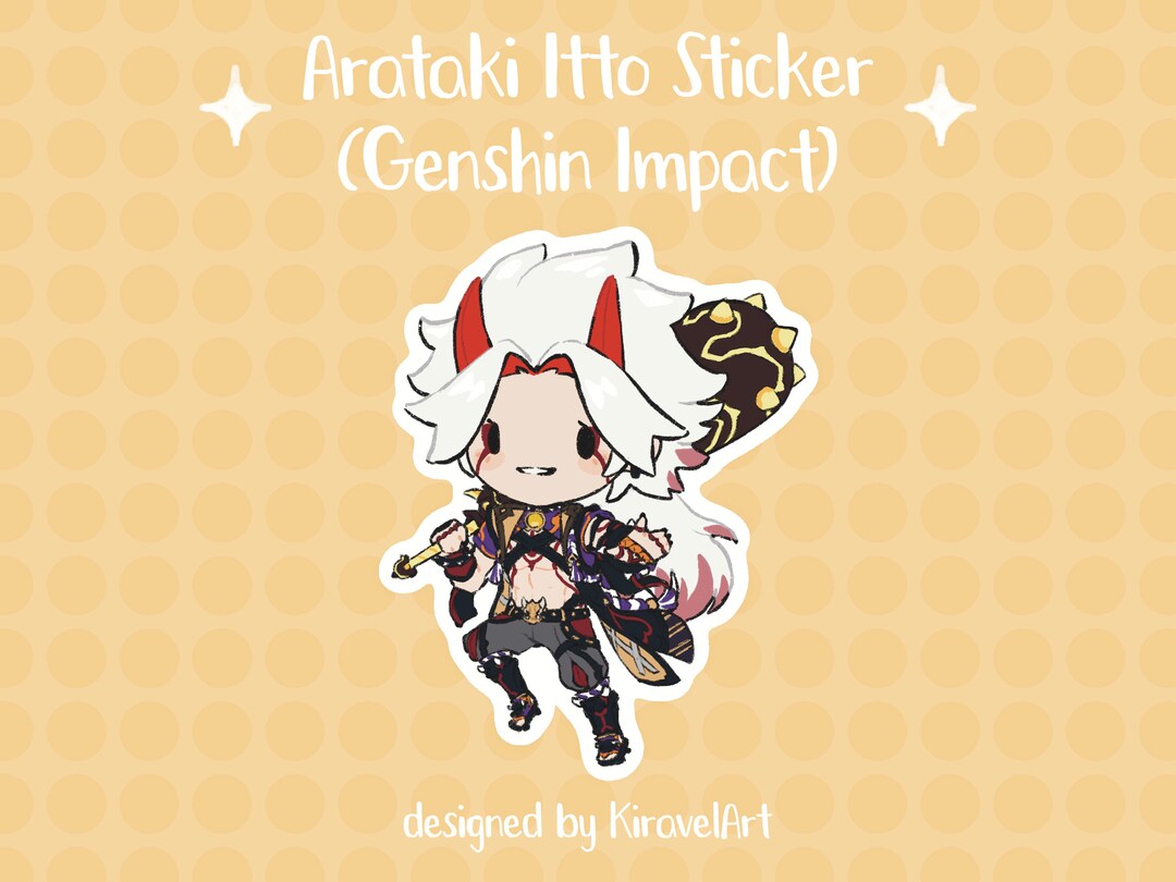 Cute Genshin Sticker Itto Sticker Genshin Impact Sticker Cute Sticker ...