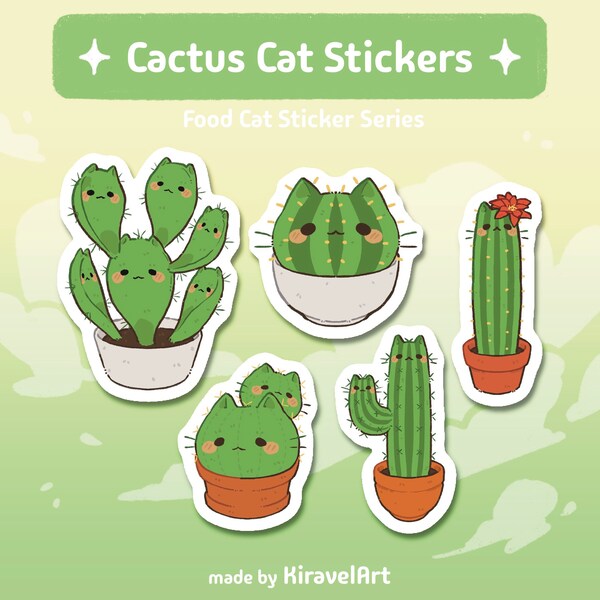 Cactus Stickers - Etsy