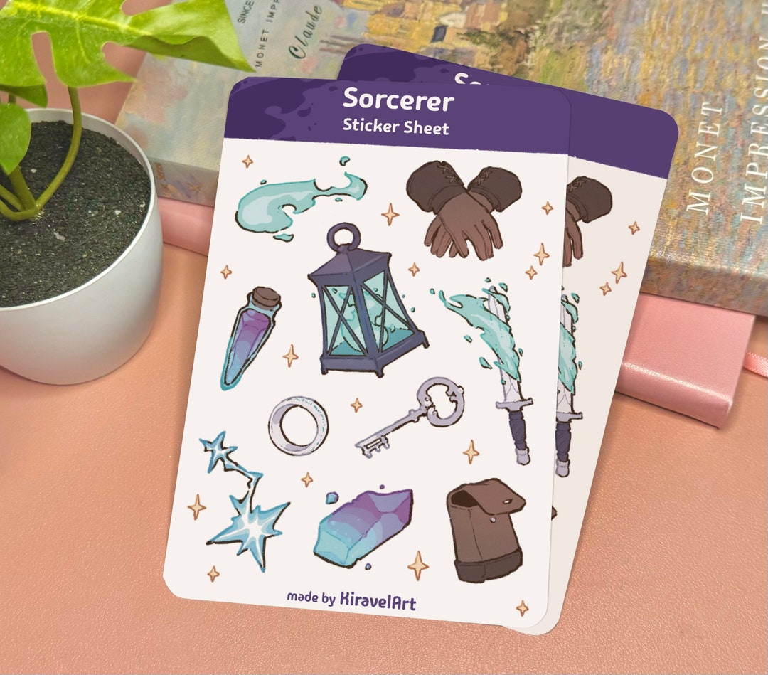 Fantasy Sticker Sheet | Sticker Sheet Sticker Set Vinyl Sticker Pack ...