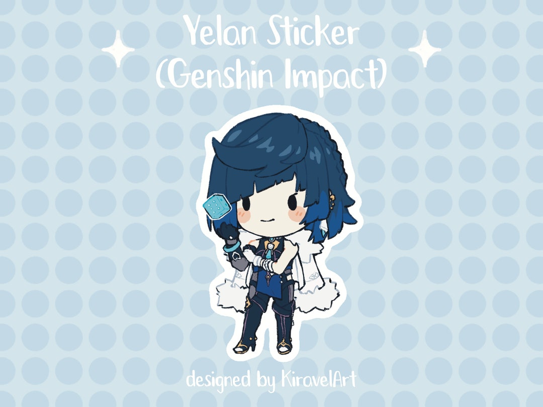 Cute Genshin Sticker Yelan Sticker Genshin Impact Sticker Cute Stickers ...