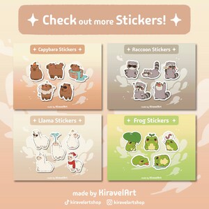 Cute Capybara Sticker Set Cute Capybaras Sticker Pack Waterproof ...