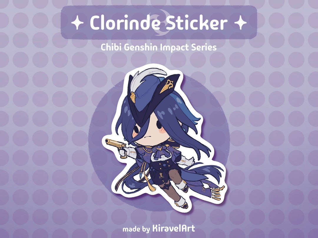 Cute Genshin Sticker Clorinde Sticker Genshin Impact Sticker Cute ...