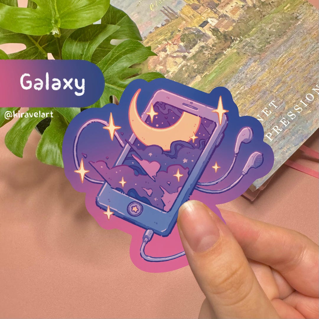 Cute Sticker Holographic | Space Aesthetic Sticker Sticker Kawaii ...