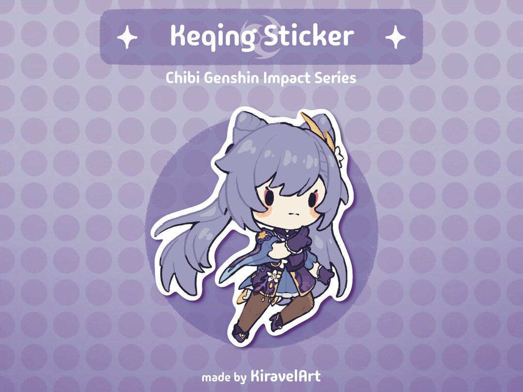 Cute Genshin Sticker Keqing Sticker Genshin Impact Sticker Cute ...