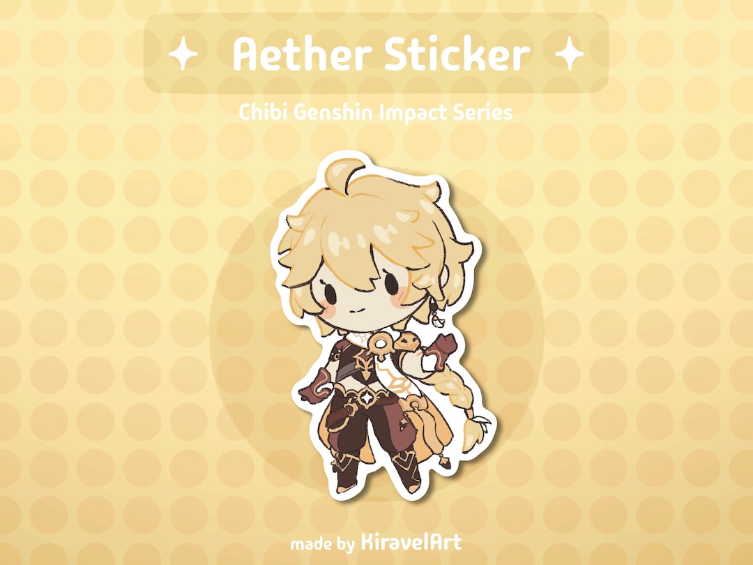 Cute Genshin Sticker Aether Sticker Genshin Impact Sticker Cute ...