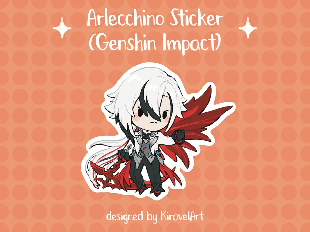 Cute Genshin Sticker Arlecchino Sticker Genshin Impact Sticker Cute ...