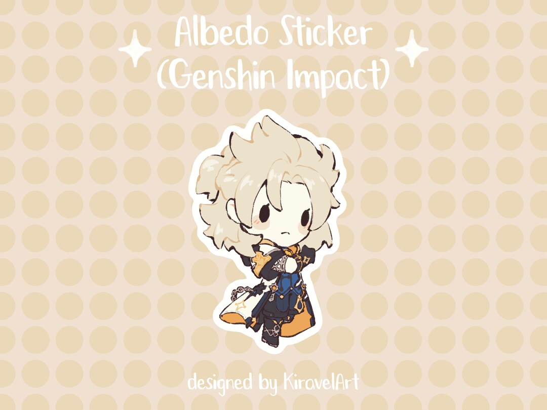 Cute Genshin Sticker Albedo Sticker Genshin Impact Sticker - Etsy